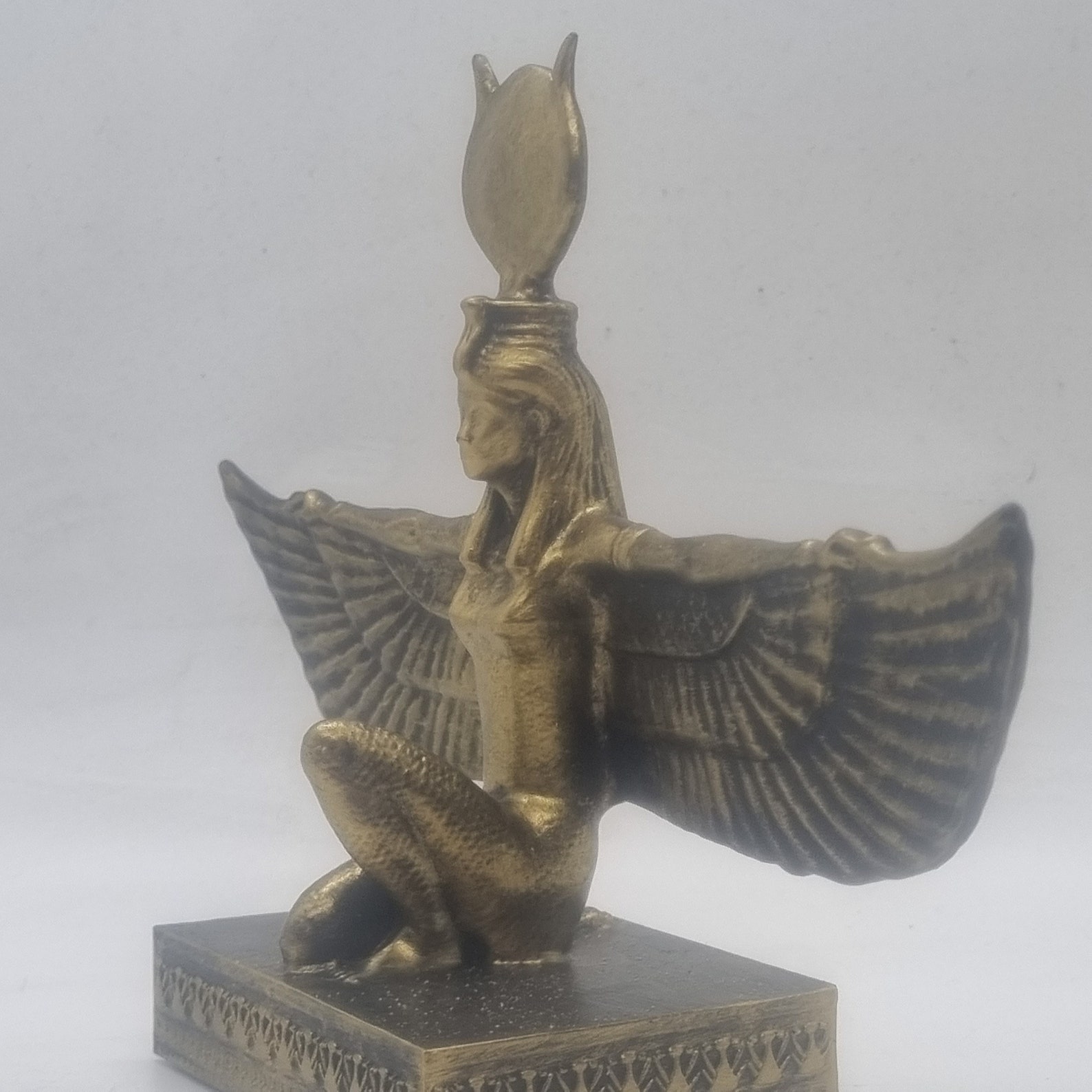 Gold Coloured Goddess Isis Statuette,egyptian Statue,egyptian God ...