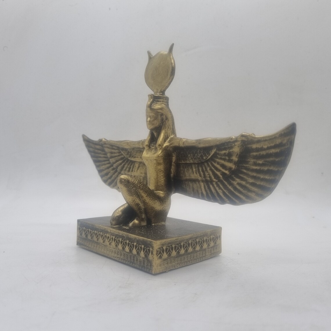 Gold Coloured Goddess Isis Statuette,egyptian Statue,egyptian God ...