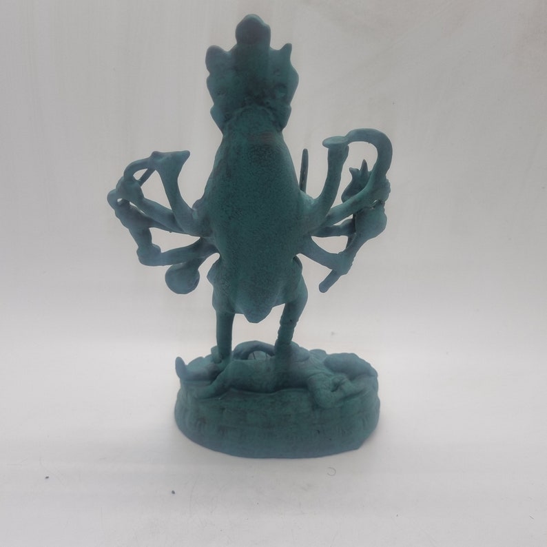 Patina Kali Statuette,resin Hindu God Statue, 3d Printed Figure, Indian ...
