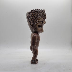 Faux Wood Hawaiian God 'ku' Statuette, 3d Printed Resin Ornament ...