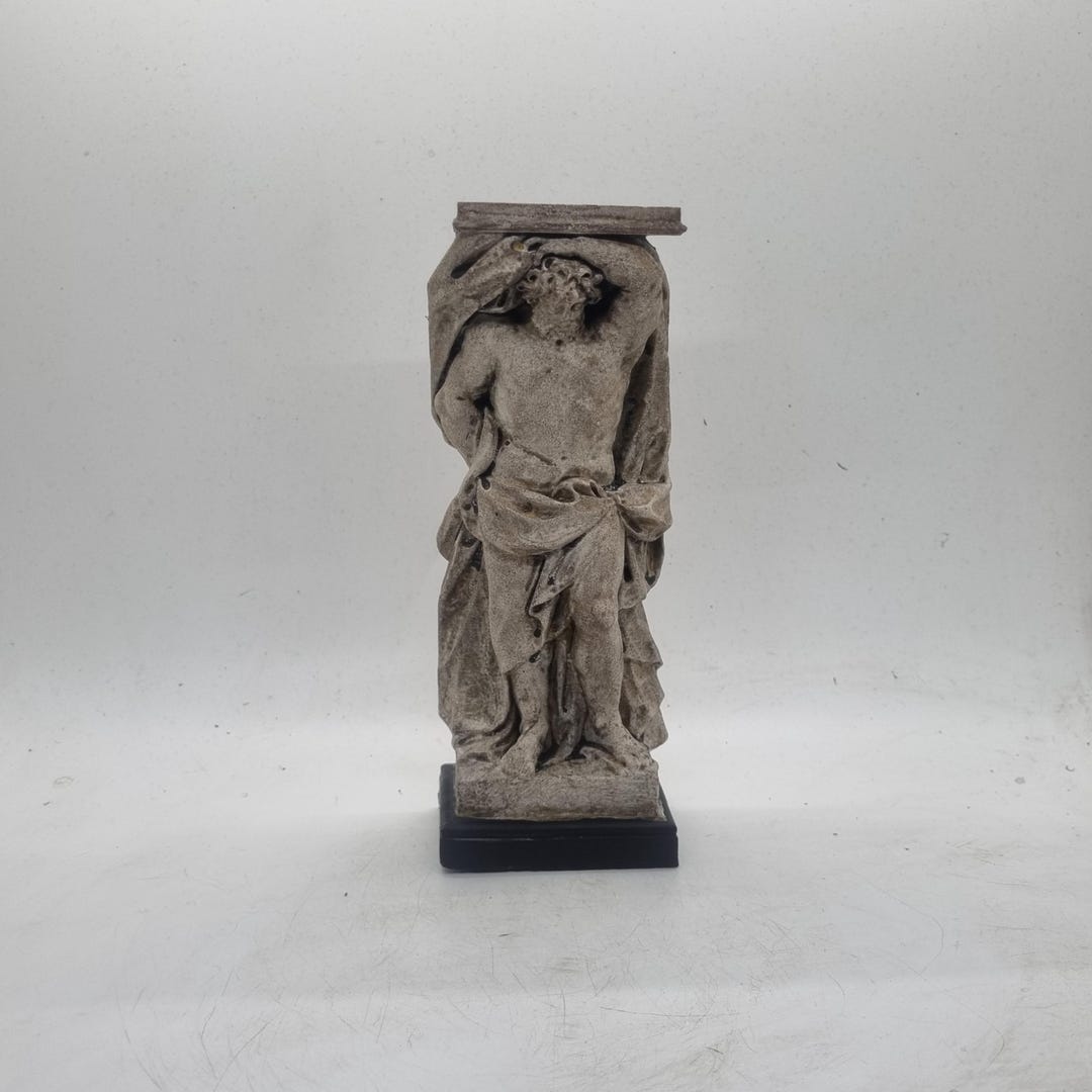 Marble Effect Atlas Statuette,roman Sculpture, Greek Mythology Gift ...