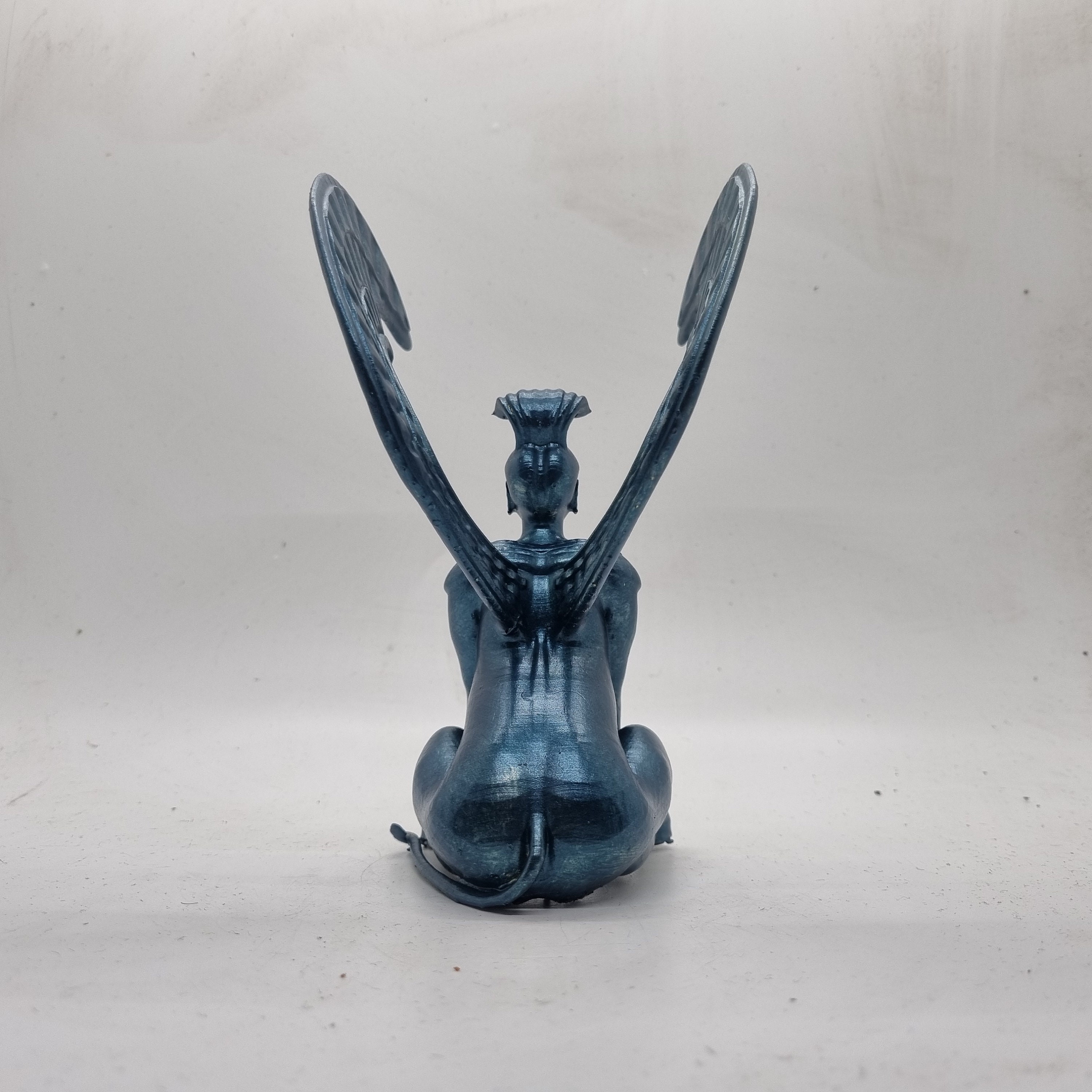 Metallic Blue Southern Oracle Sphinxes, 3d Printed Gift, 80's Movie ...