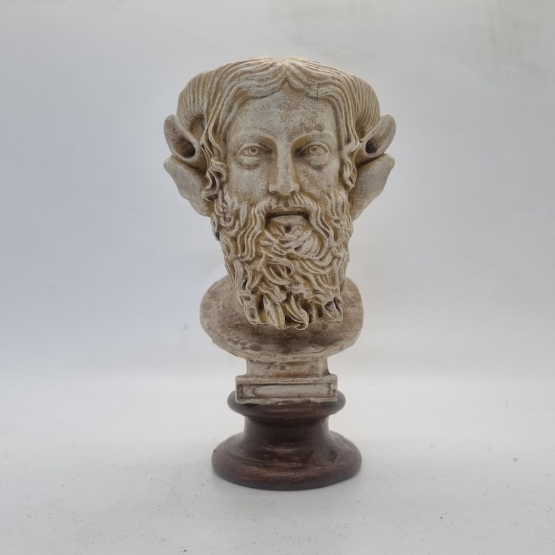 Zeus Ammon Bust Statuette,3d Printed Roman Art,hellenistic Marble ...