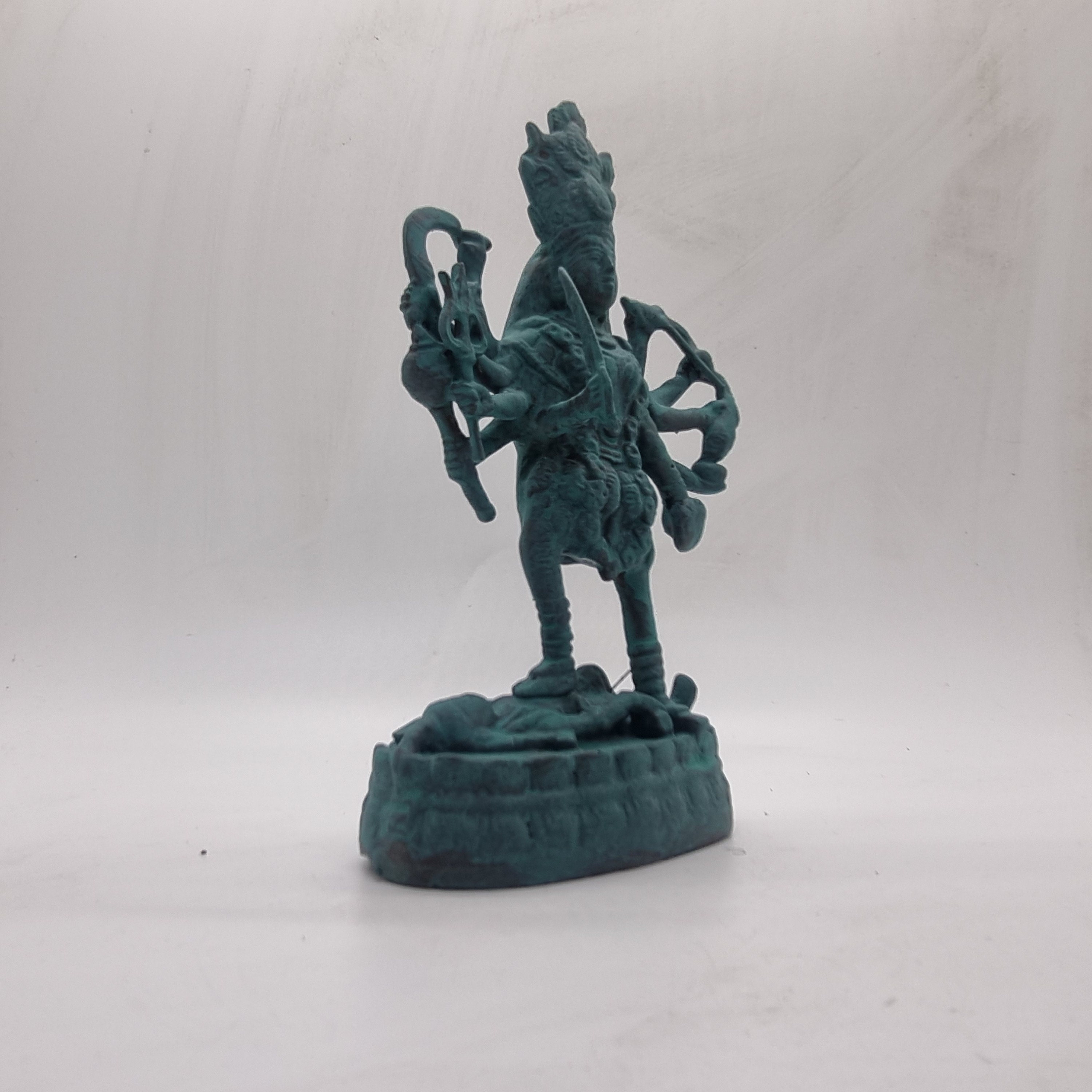Patina Kali Statuette,resin Hindu God Statue, 3d Printed Figure, Indian ...