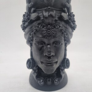 Black Moorish Lady Head, 3d Printed Sicillian Sculpture. Testa Di Moro ...