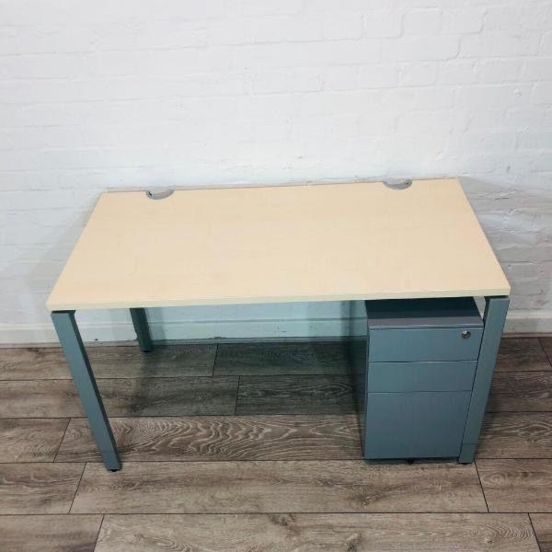 Haworth Height Adjustable Desk, Maple, Grey Leg, W1200mm X D600mm - Etsy