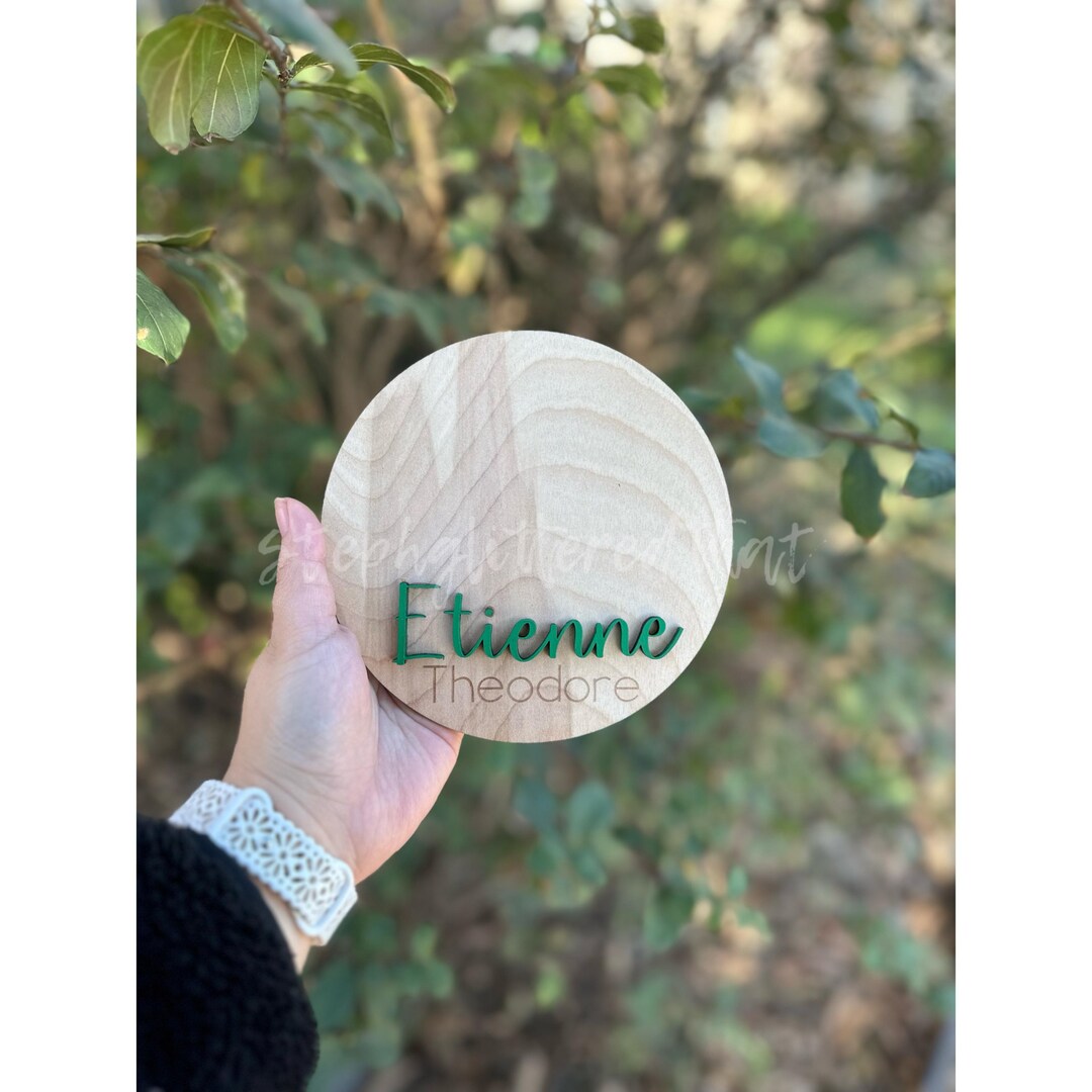 First Birth Announcement Disc - Custom Baby Name Disc - Personalized ...
