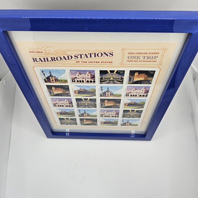 Historic Railroad Stations of the USA 8'x10” Frame Stamps Fathers Day ...
