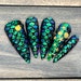 3D Siren Scale Press on Nails Iridescent Mermaid Fake Nails Luxury ...