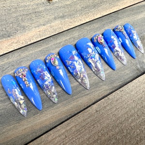 Icy Periwinkle Press on Nails | Very Peri Nails | | Handmade Nails ...
