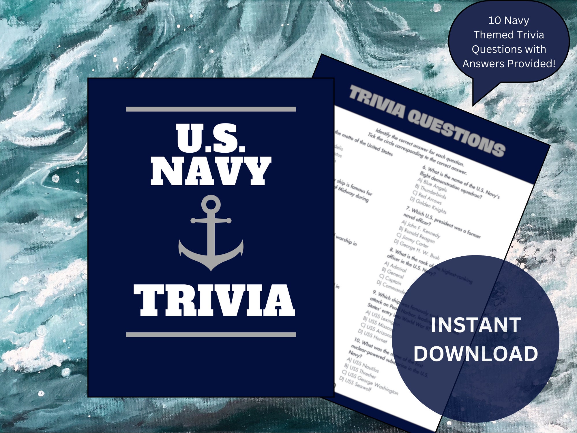 Sailor's Challenge: U.S. Navy Trivia Game - Digital Download - Etsy