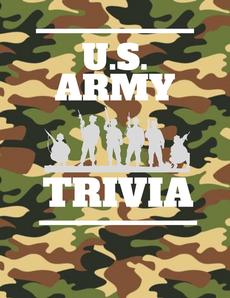 Army Trivia Game | Army SVG | Military | Printable Game | Digital ...
