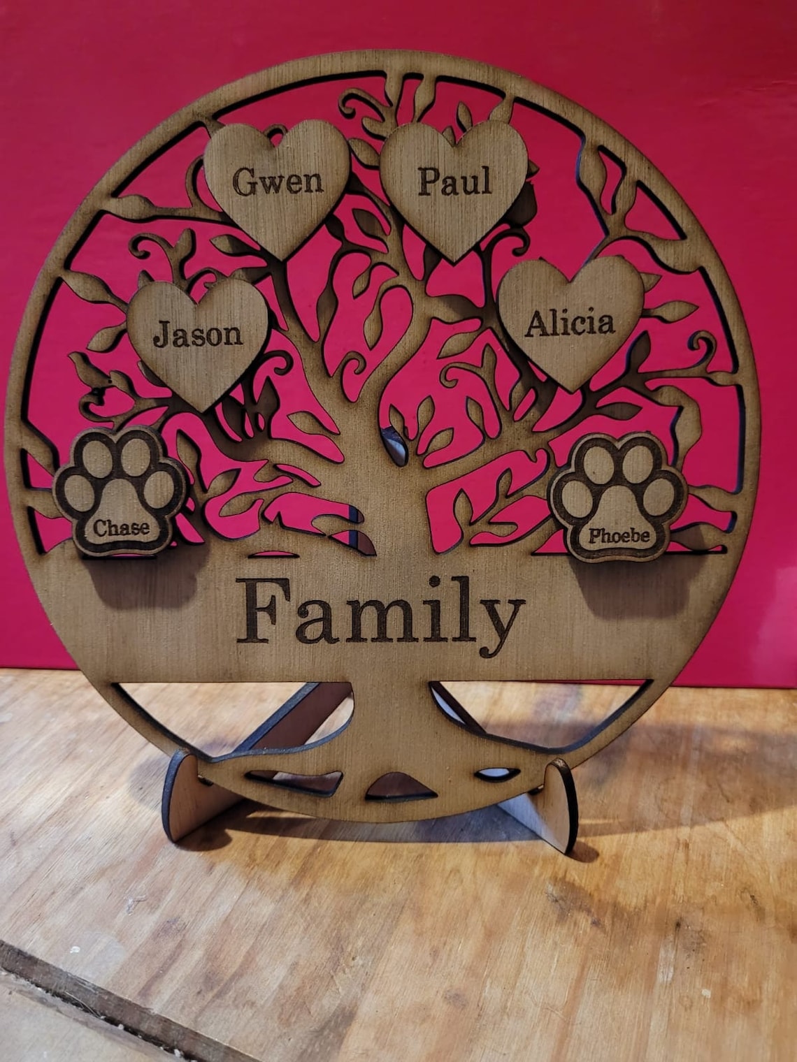 Laser Engraved 'family Tree' - Etsy