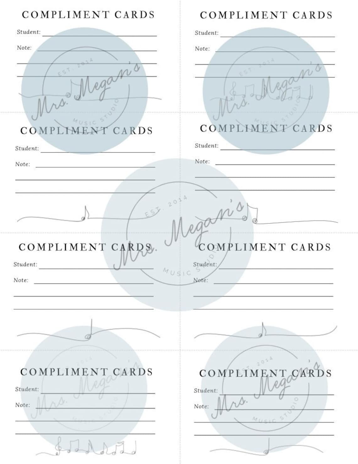 Recital Compliment Cards - Etsy