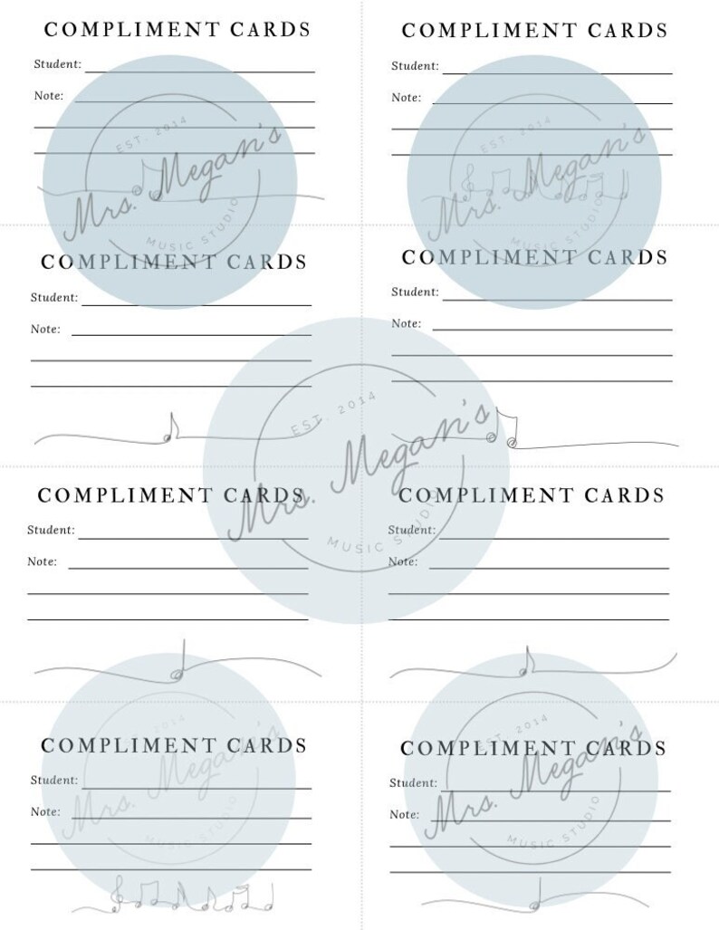 Recital Compliment Cards - Etsy
