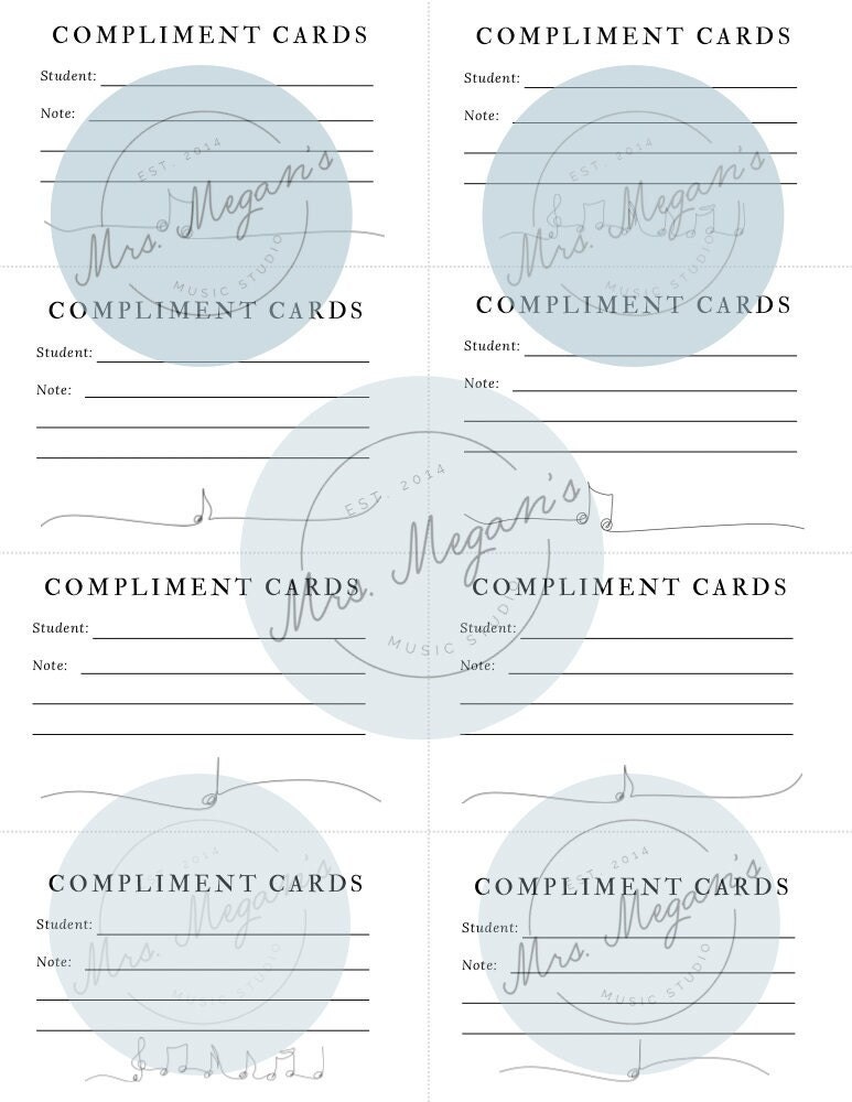 Recital Compliment Cards - Etsy