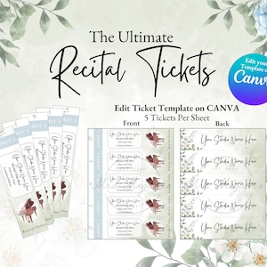 ULTIMATE Recital Program & Ticket Template (CANVA) - Etsy