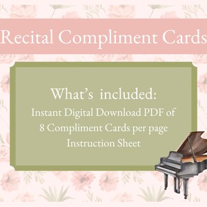 Recital Compliment Cards - Etsy