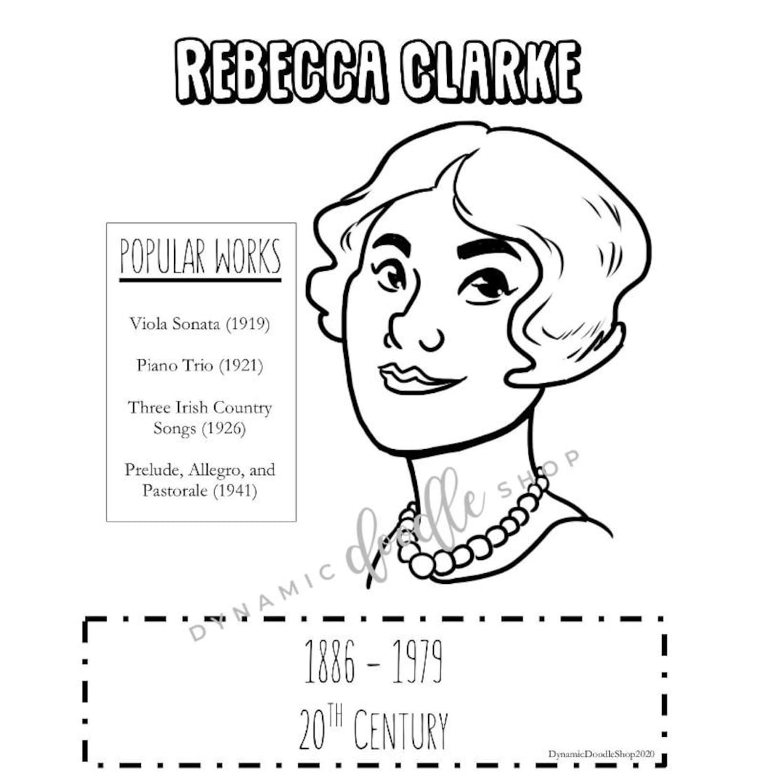 Women Composer Coloring Sheets-studio License//coloring Book//gift for ...