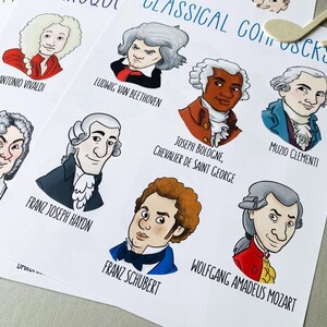 Musical Era Composer Posters//beethoven//bach//music Poster//music ...