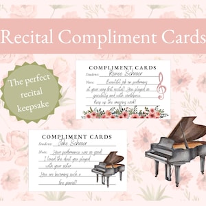 Recital Compliment Cards - Etsy