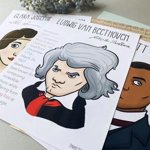 Composer Posters Complete Collection//beethoven//bach//music Poster ...