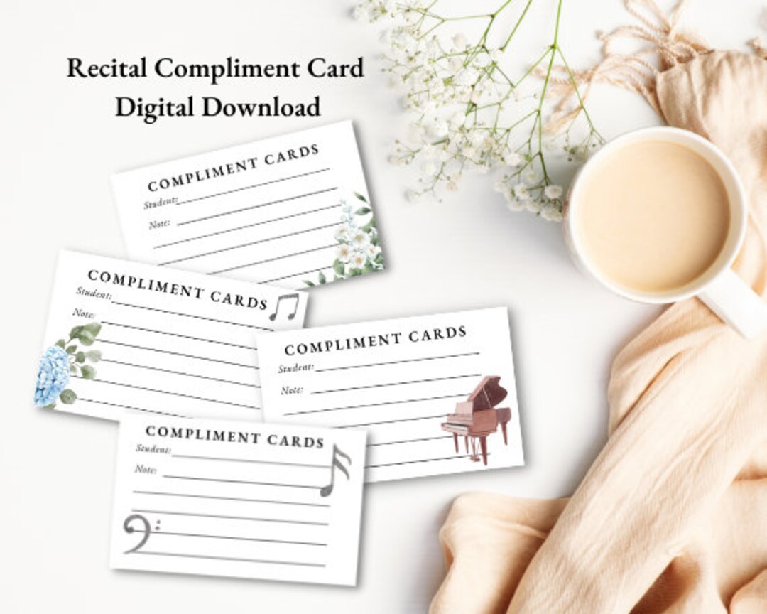 Recital Compliment Cards - Etsy