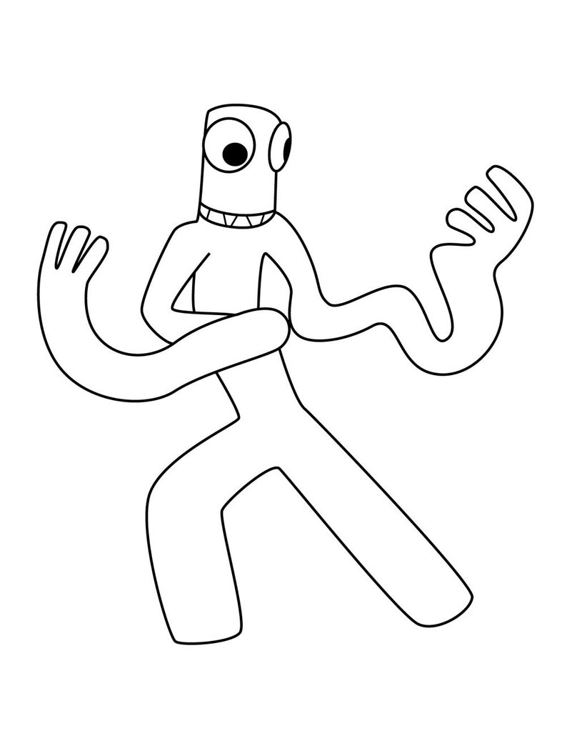 Rainbow Friends Green - Etsy