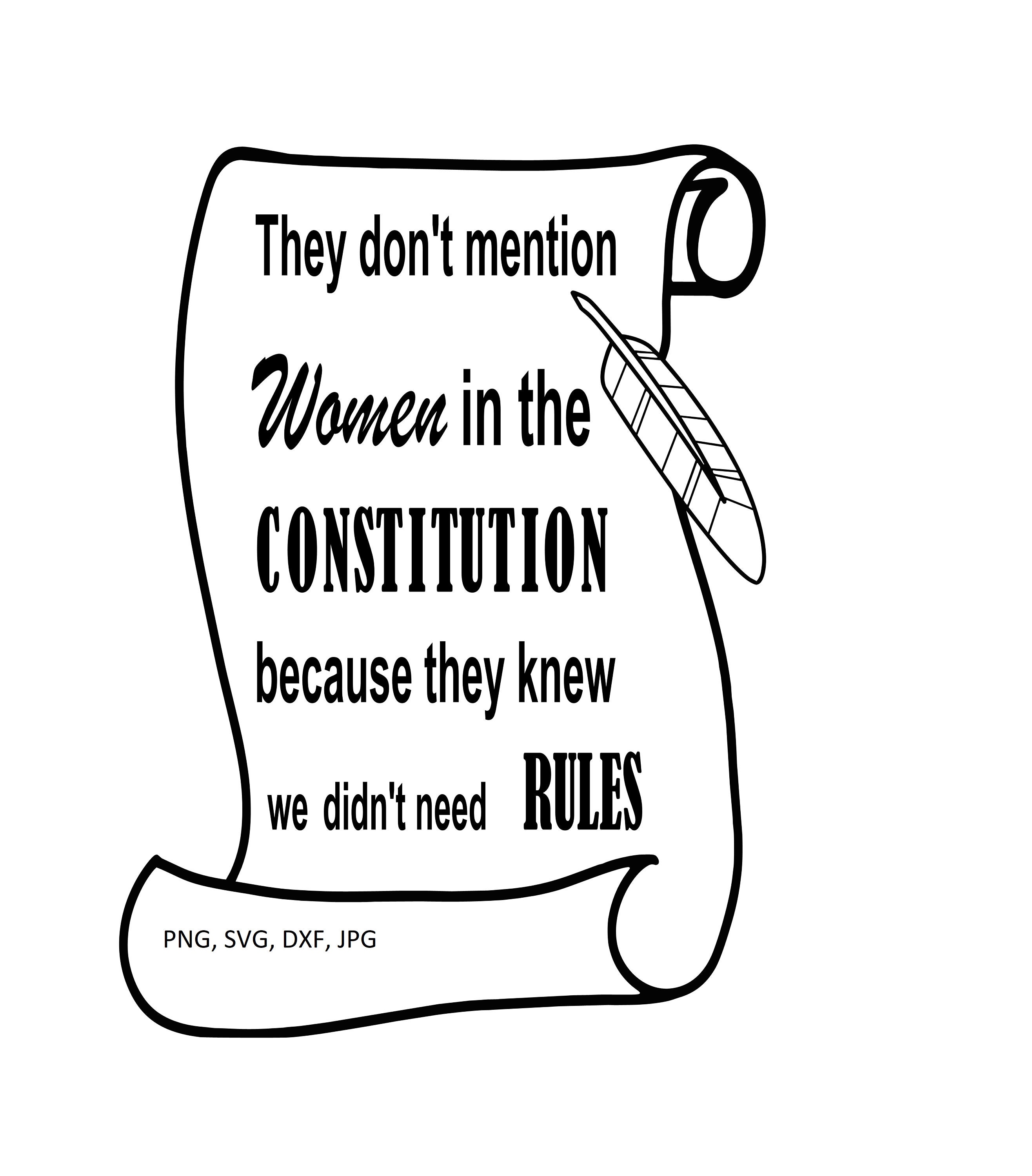 Women in Constitution SVG - Etsy