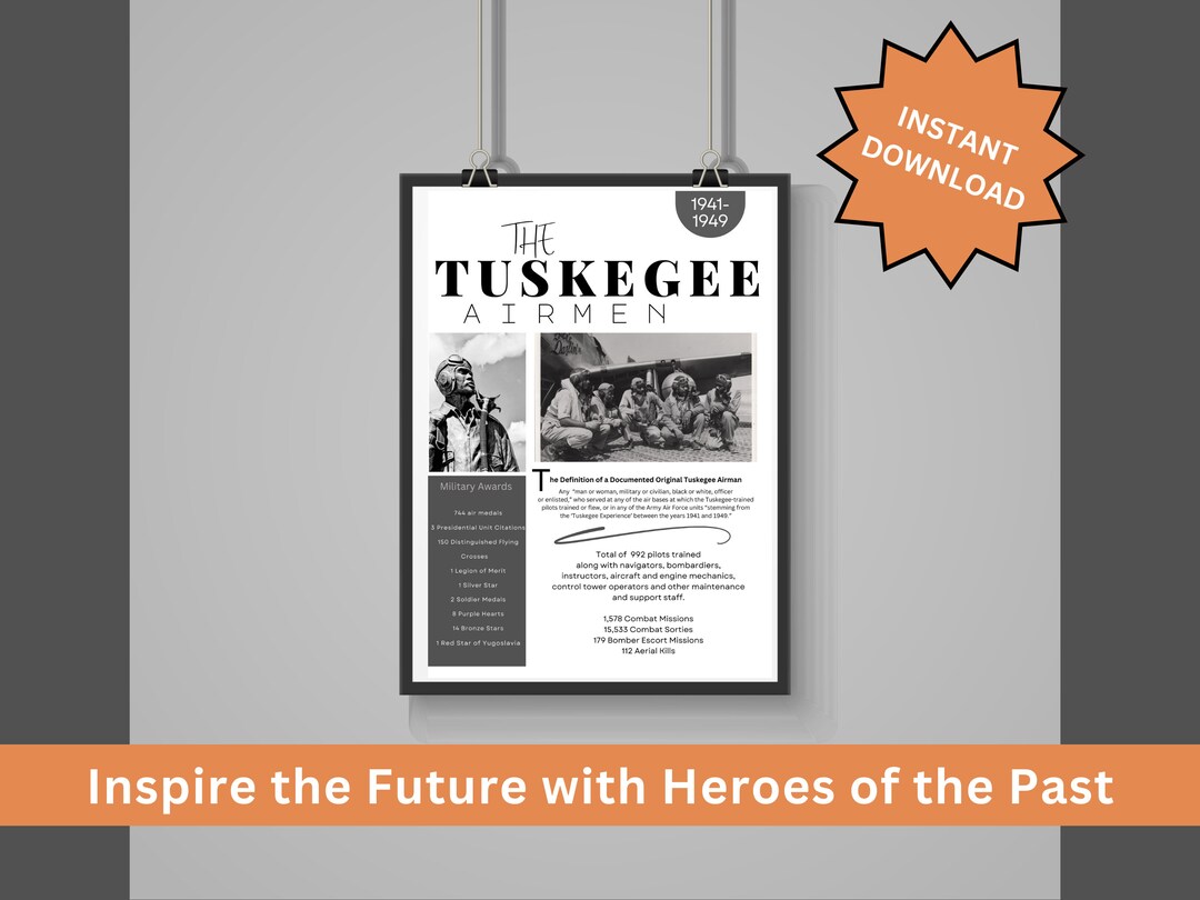 Tuskegee Airmen History-aerial Records - Etsy