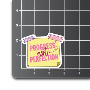 Progress Not Perfection Sticker | Motivational Sticker | Positivity ...