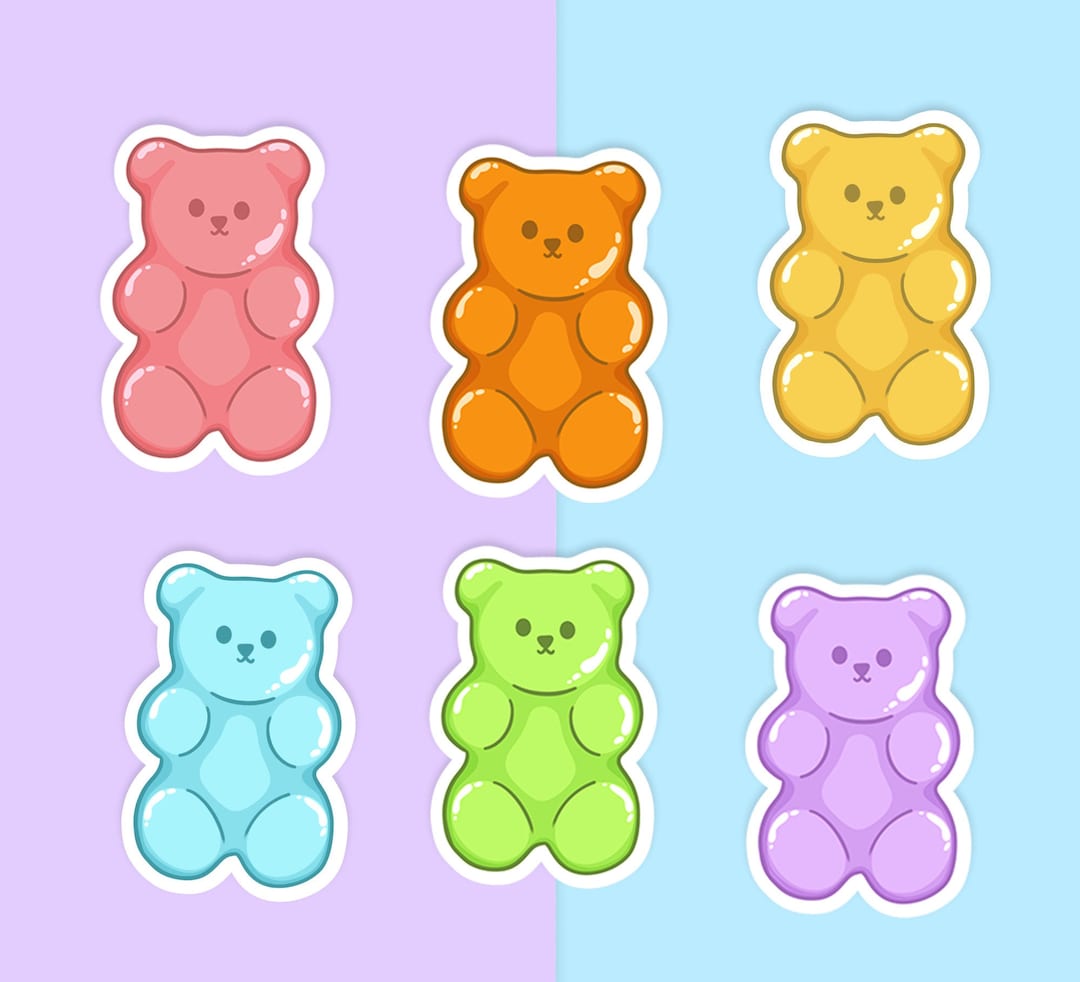 Gummy Bear Stickers | Cute Stickers | Candy Stickers | Trendy Stickers ...