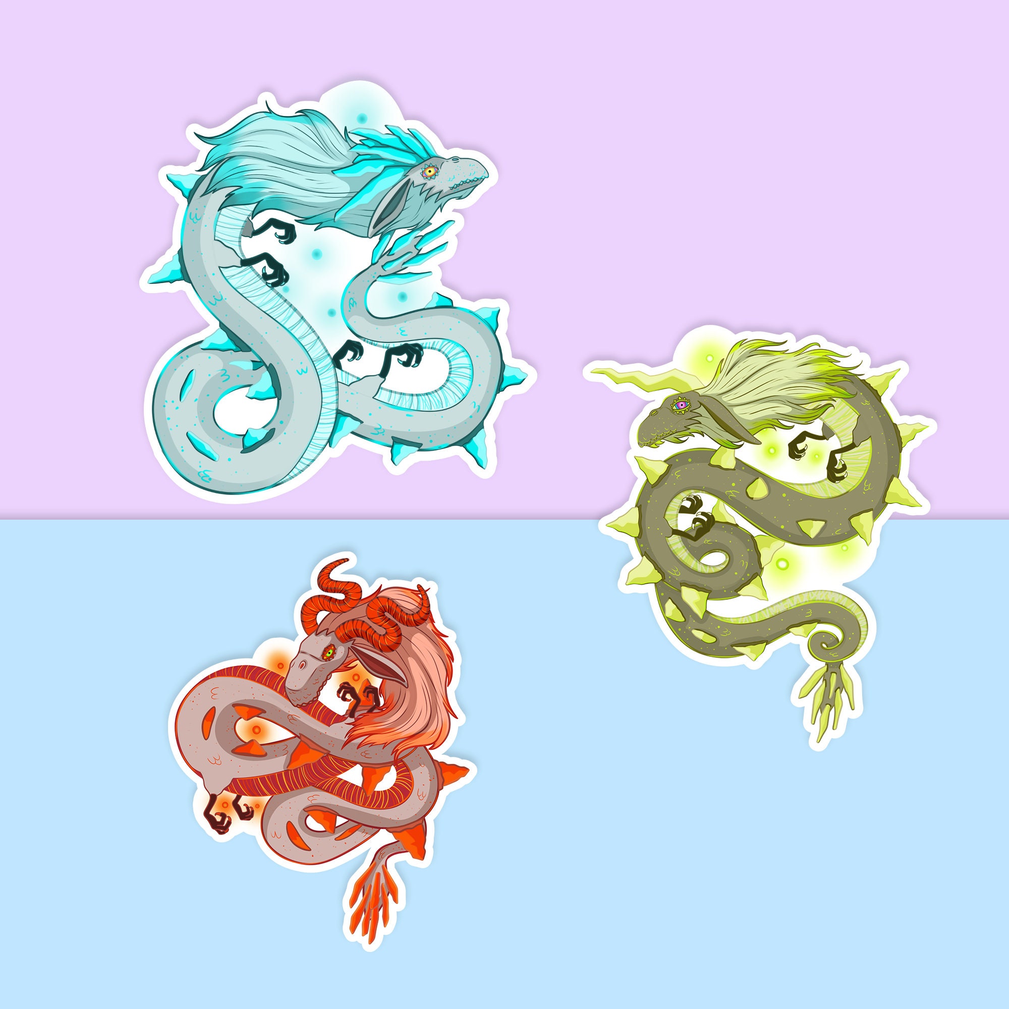 Legend of Zelda Dragon Stickers | Naydra | Dinraal | Farosh | Tears of ...