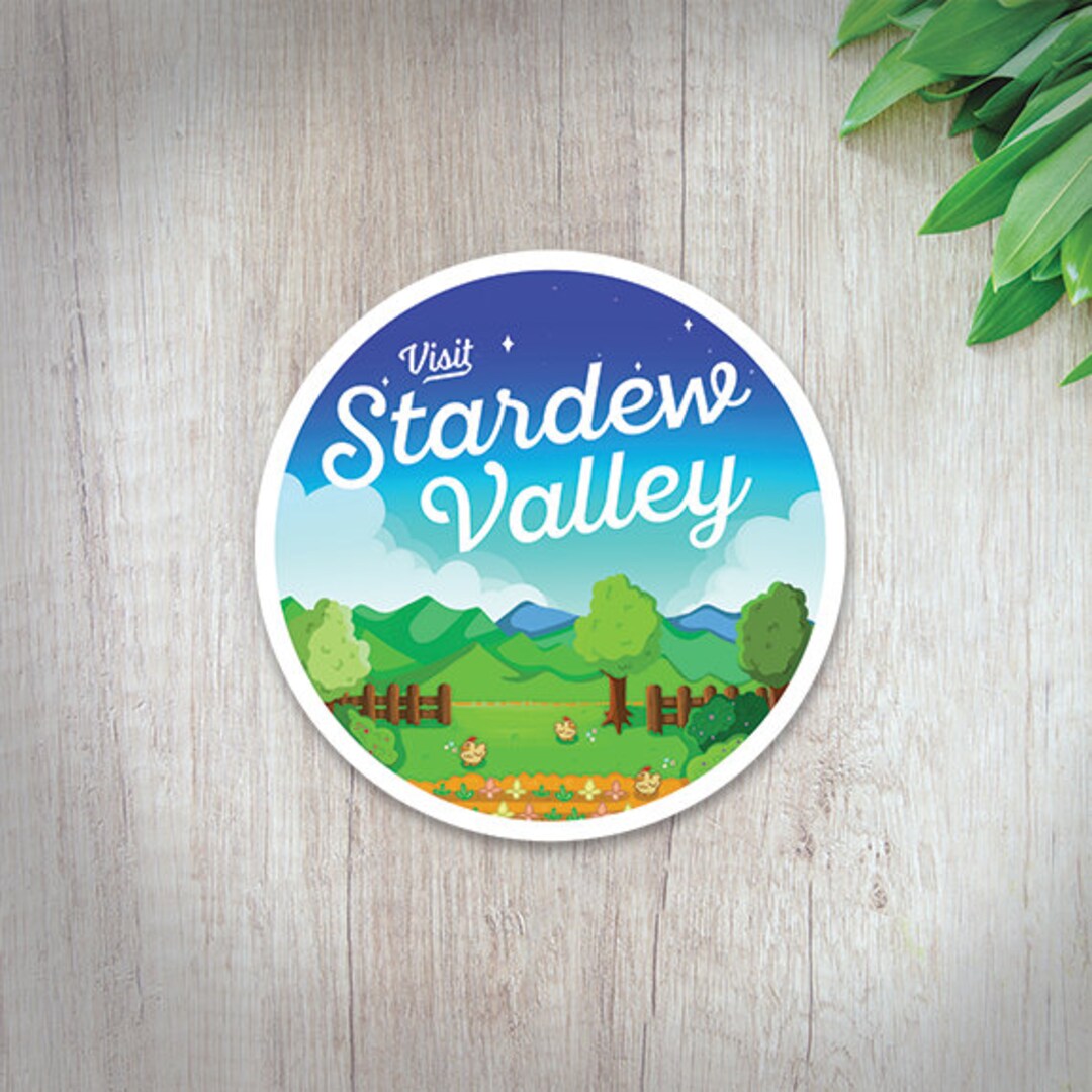 Visit Stardew Valley Sticker Stardew Valley Stardew Gamer Girl Sticker ...