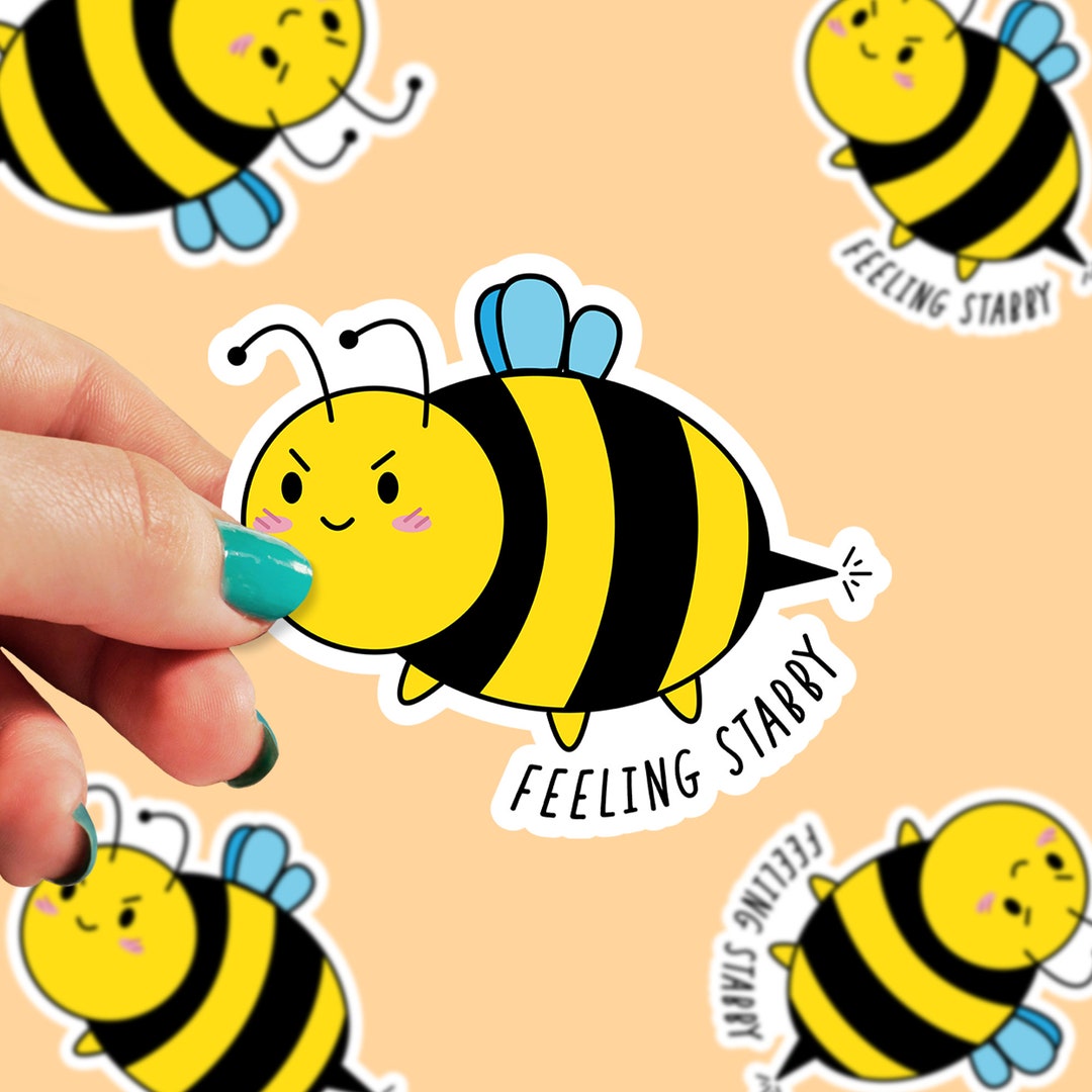 Feeling Stabby Sticker | Bee Sticker | Stickers for Laptop | Cute ...