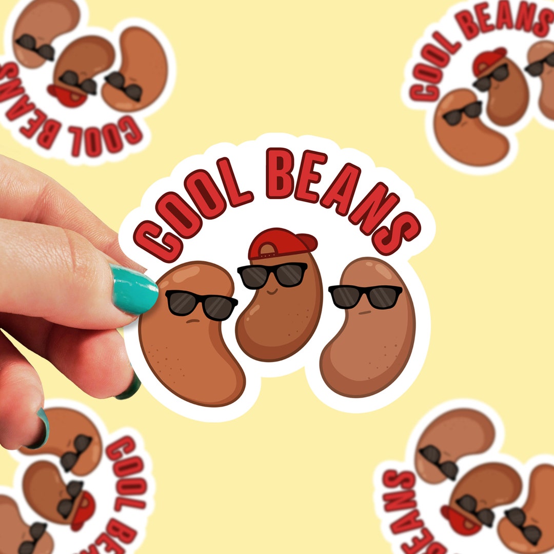 Cool Beans Waterproof Sticker | Funny Sticker | Stickers for Laptop ...