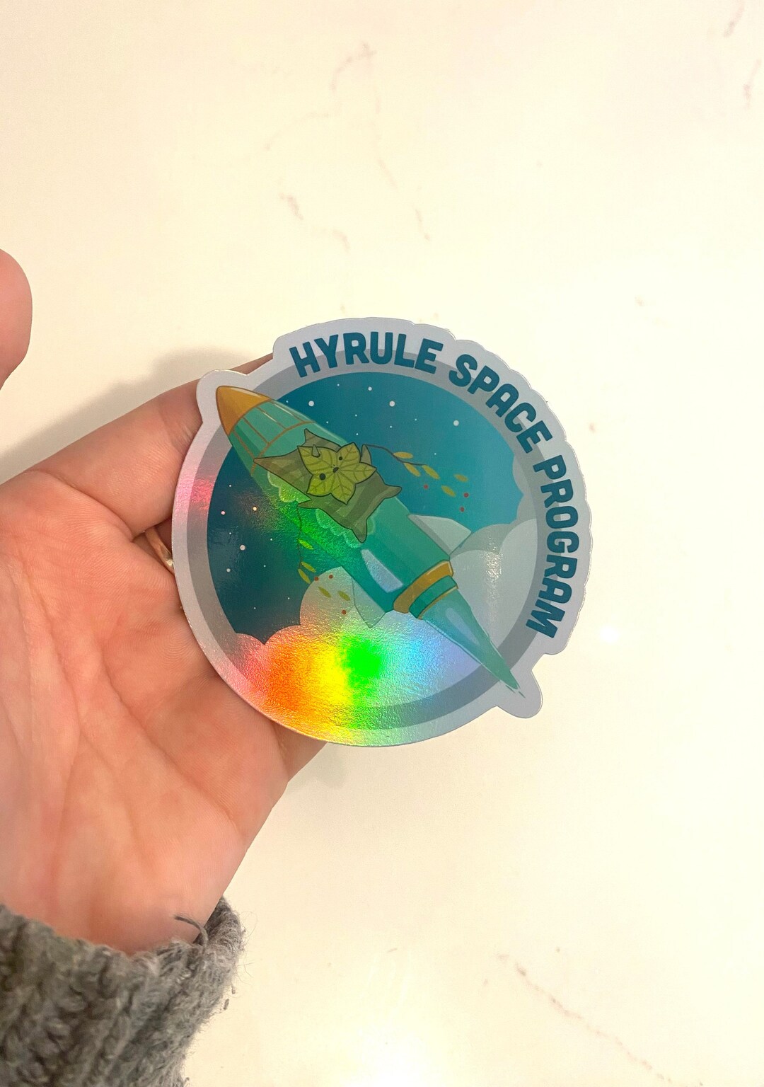 Holographic Korok Rocket Sticker Hyrule Space Program - Etsy