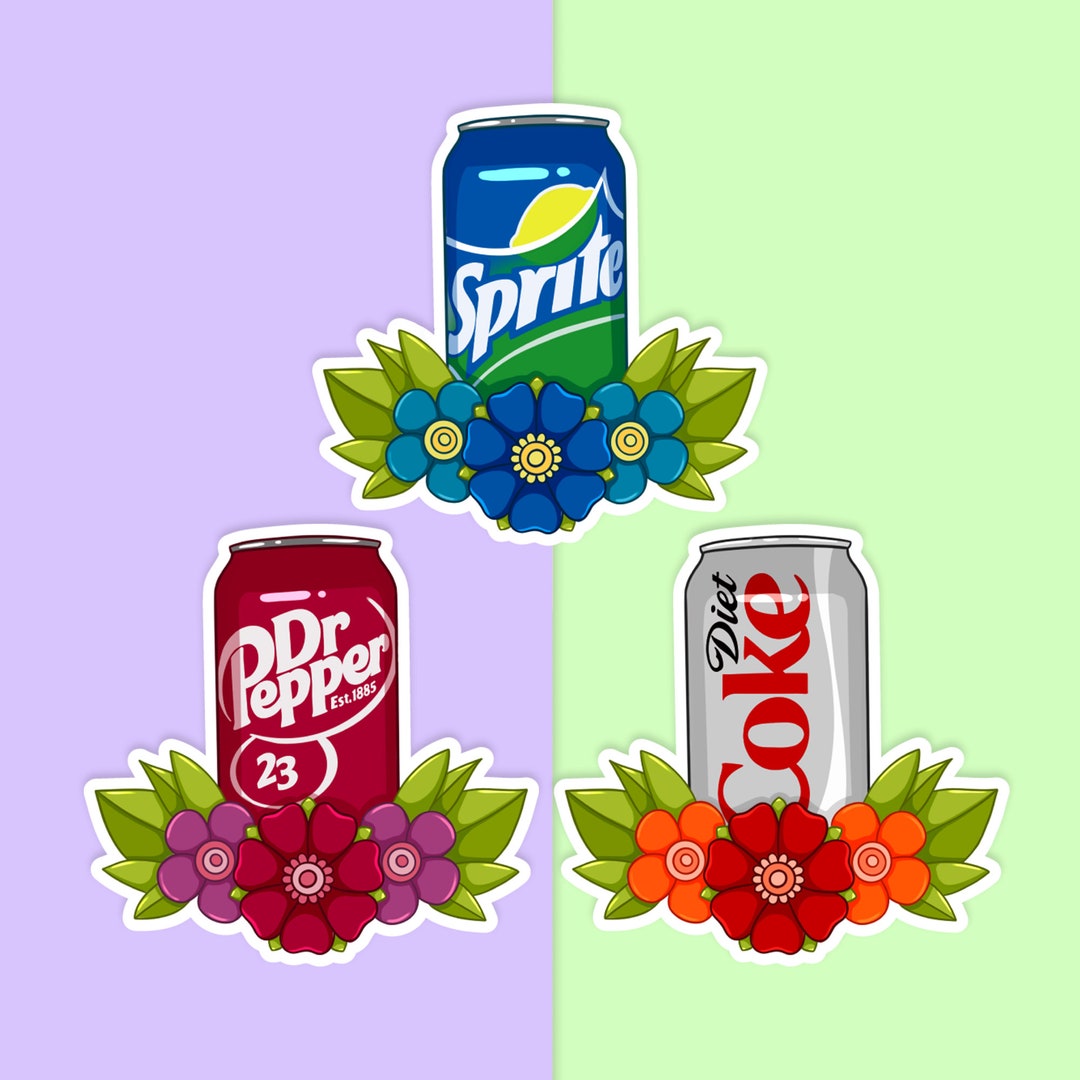 Soda Stickers Diet Coke Stickers Dr Pepper Sticker Sprite Stickers ...
