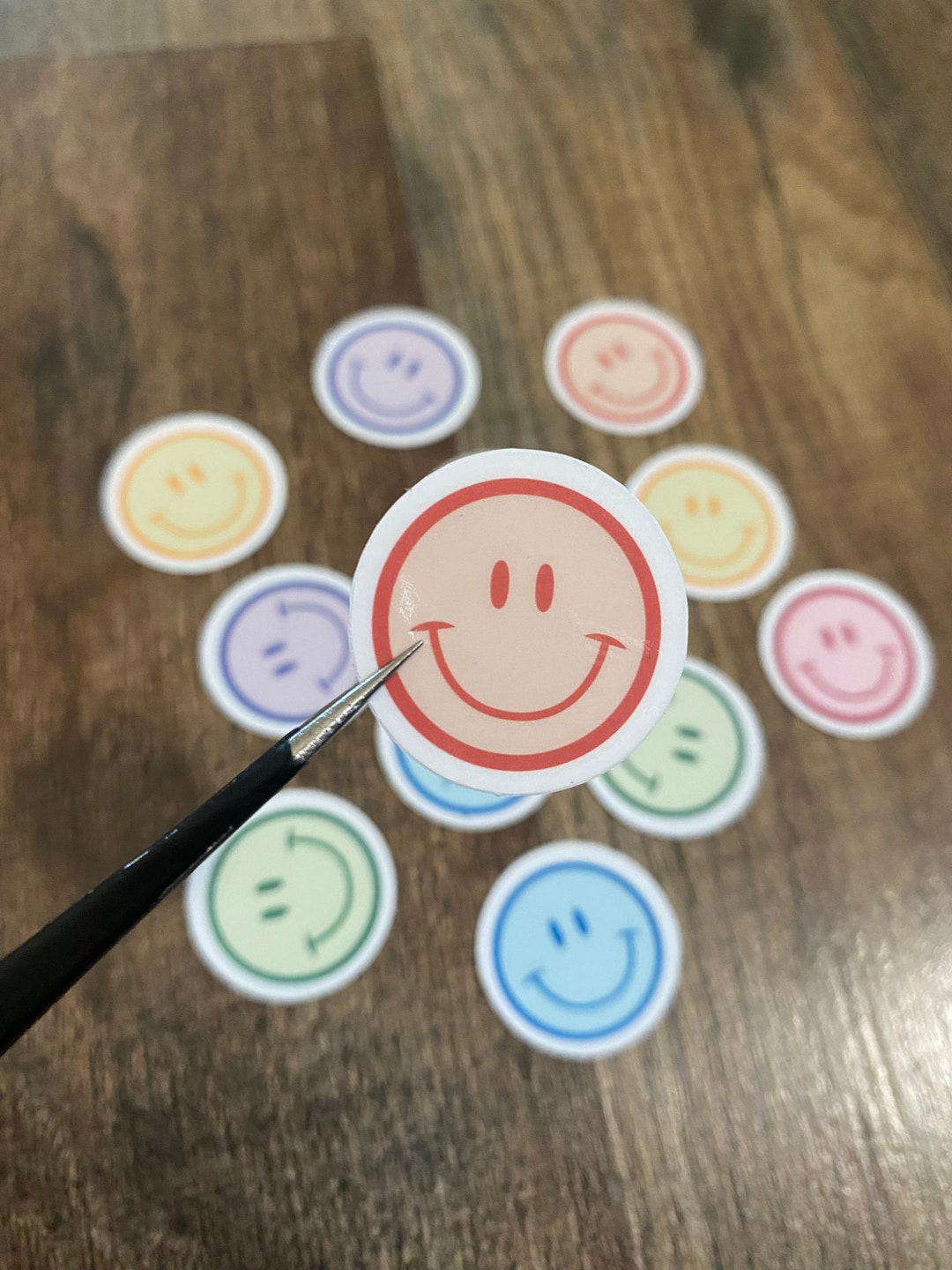Mini Smiley Face Stickers Set of 12 Tiny Stickers Retro - Etsy