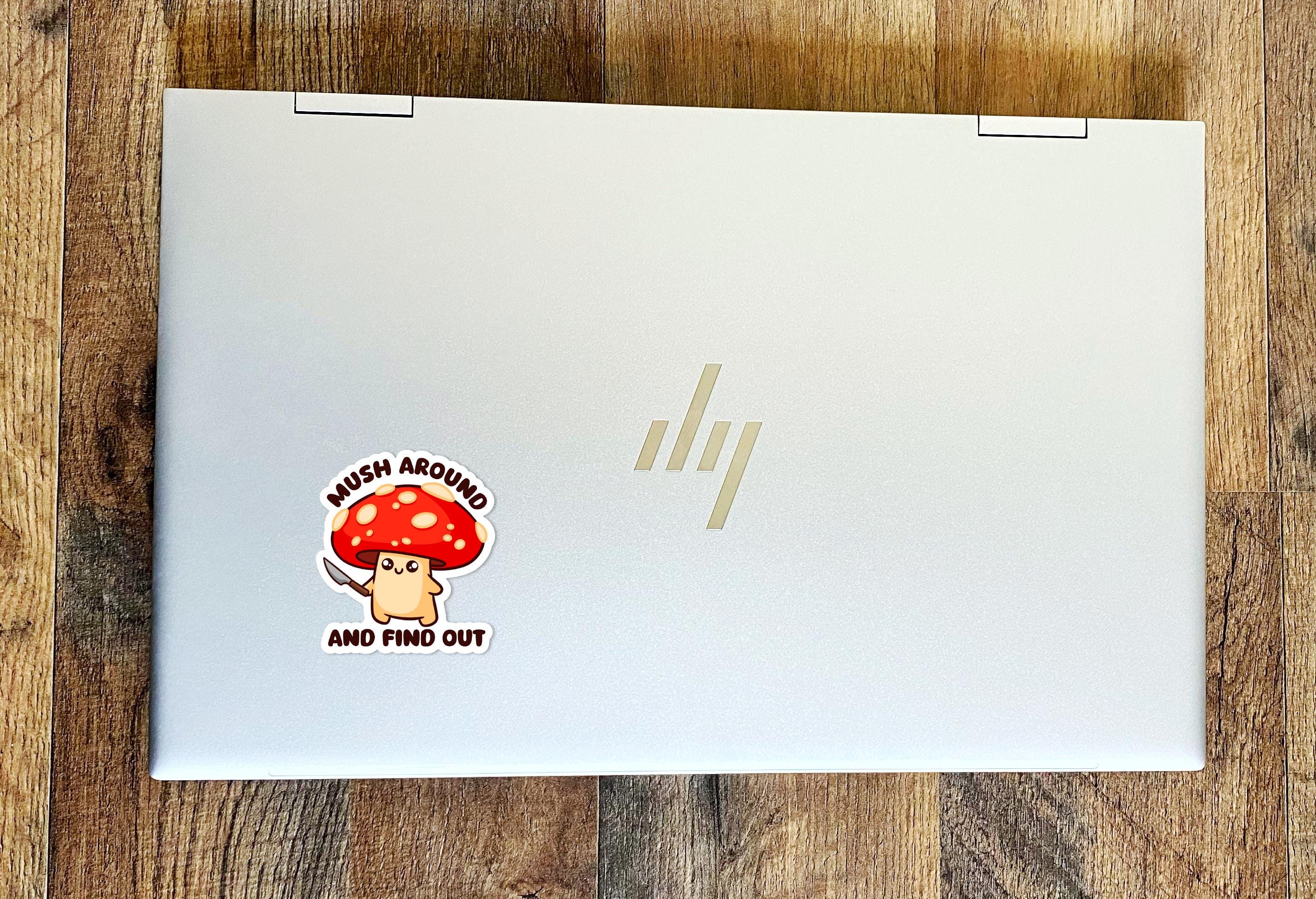 Mush Around Waterproof Sticker | Mushroom Sticker | Stickers for Laptop ...