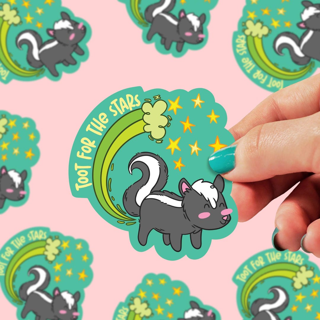 Toot for the Stars Sticker | Skunk Stickers | Toot Stickers | Gift ...