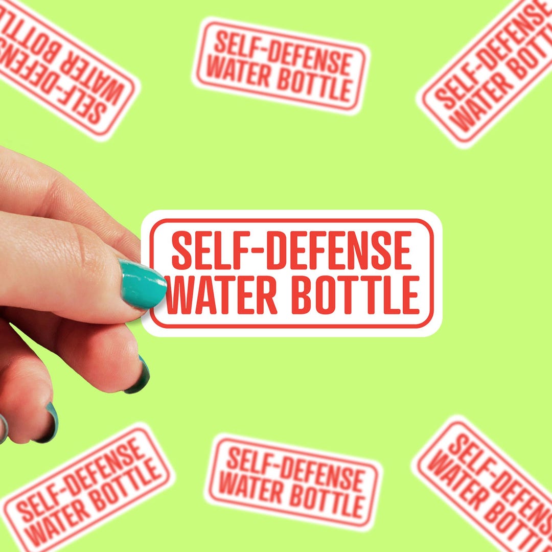 Self-defense Water Bottle Sticker | Emotional Support Water Bottle ...