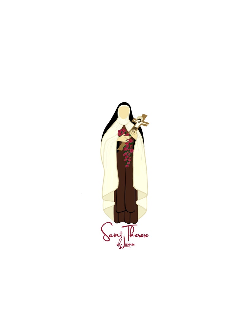Saint Therese of Lisieux Illustration, Confirmation Saint, Digital ...