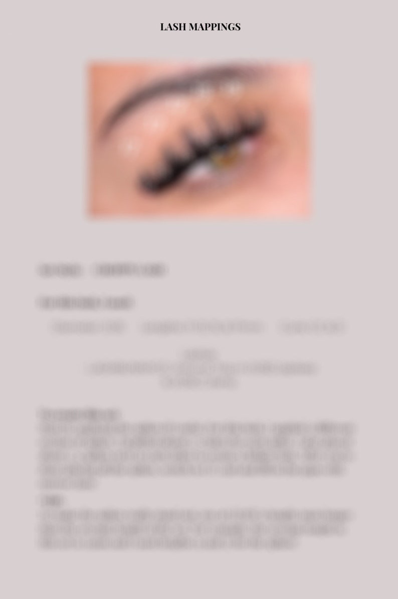 TRENDY Lash Mapping Ebook - Etsy