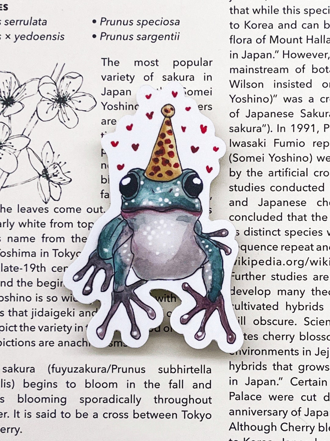 Party Frog Sticker, Funny Frog Sticker, Party Hat Frog Sticker, Bumper ...