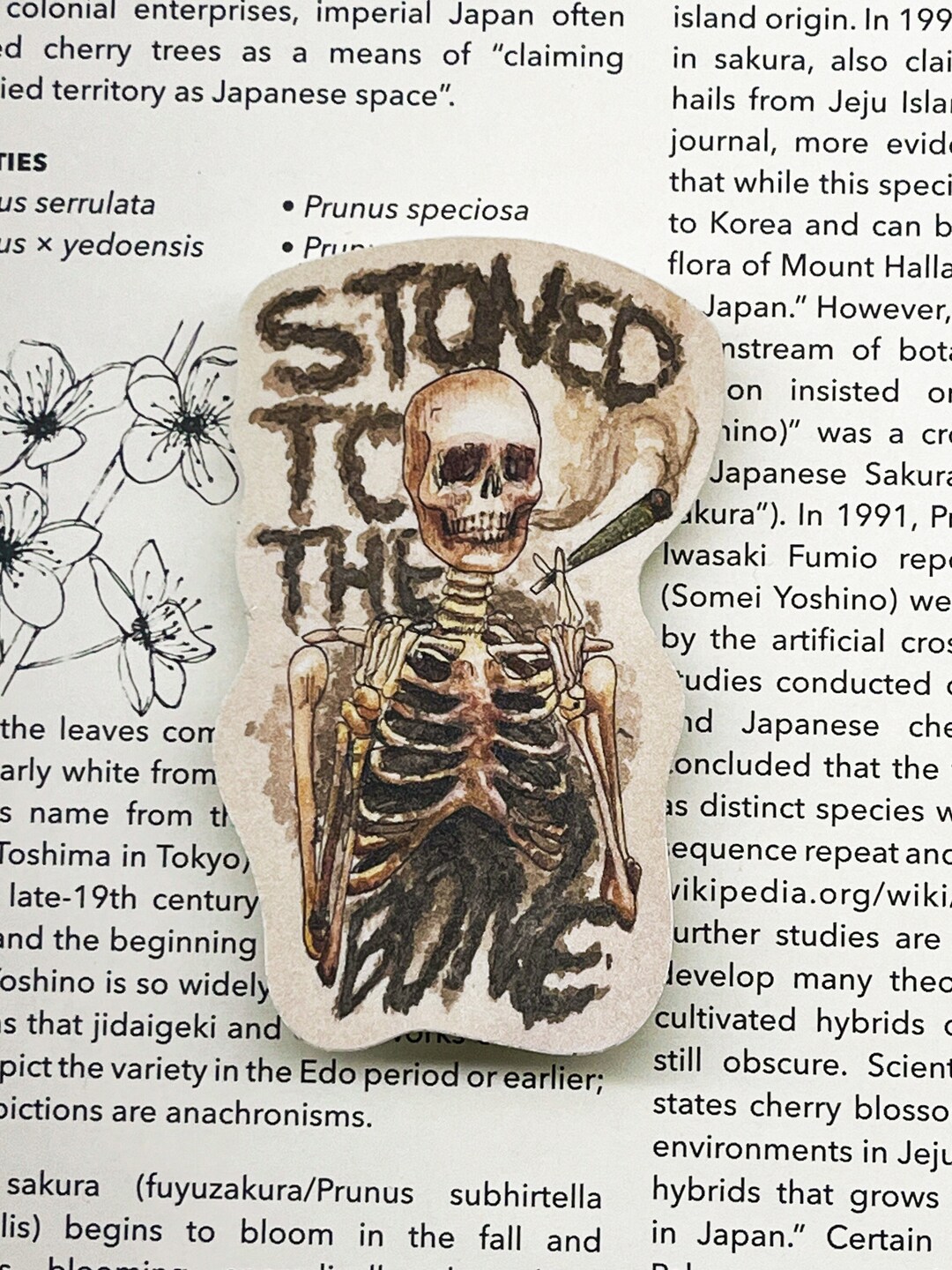 Stoned to the Bone Skeleton Smoking Weed Marijuana - Etsy
