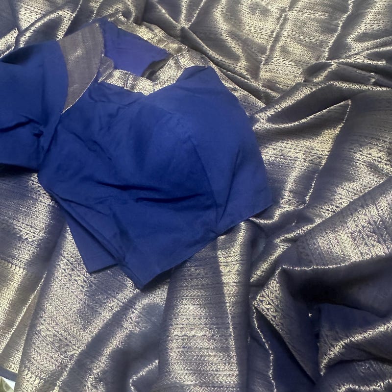 Blue Tissue Saree - Etsy