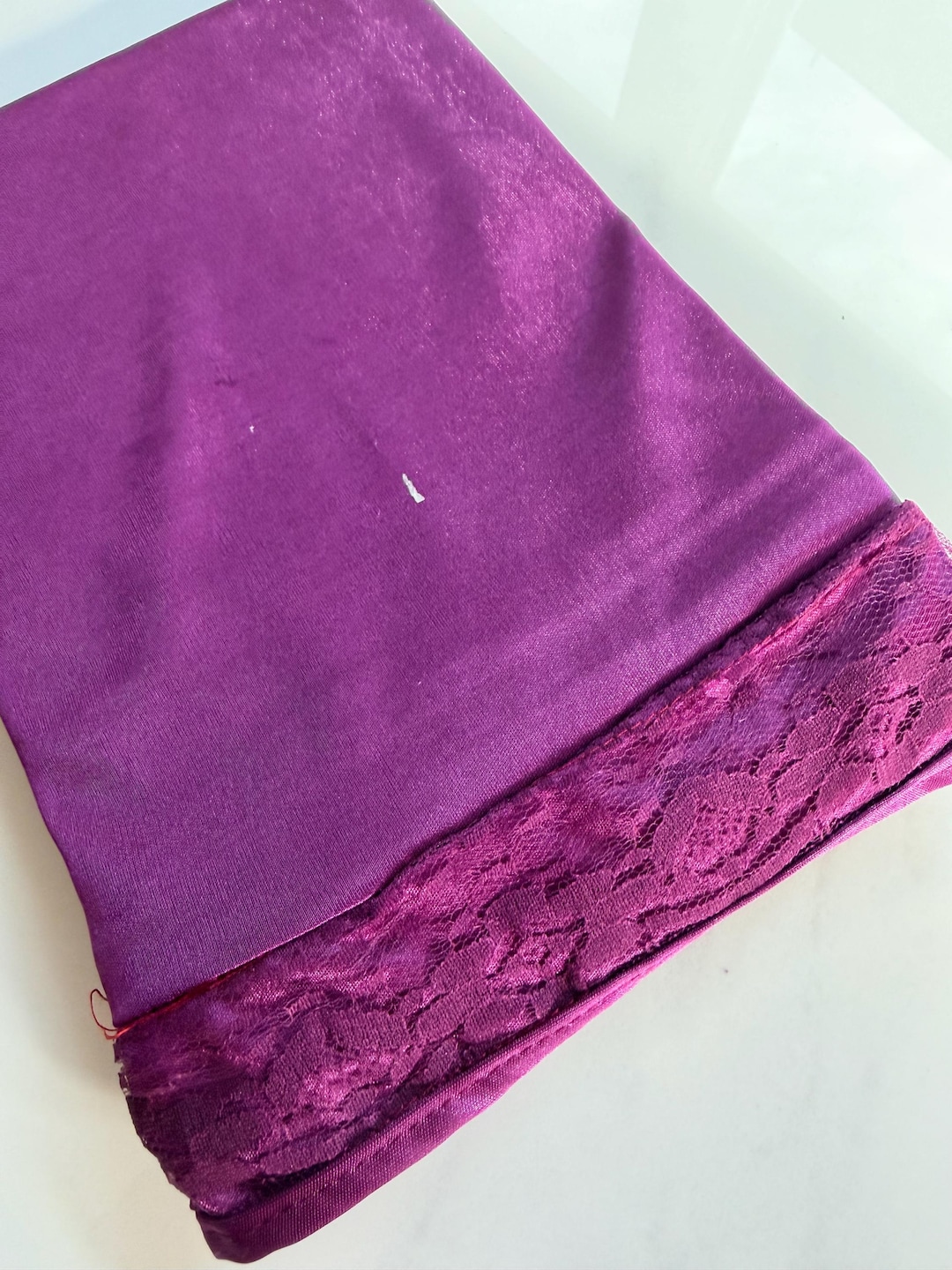 Plum/ Brinjal Color Satin Saree Petticoat: Indian Saree Skirt/ Inskirt ...