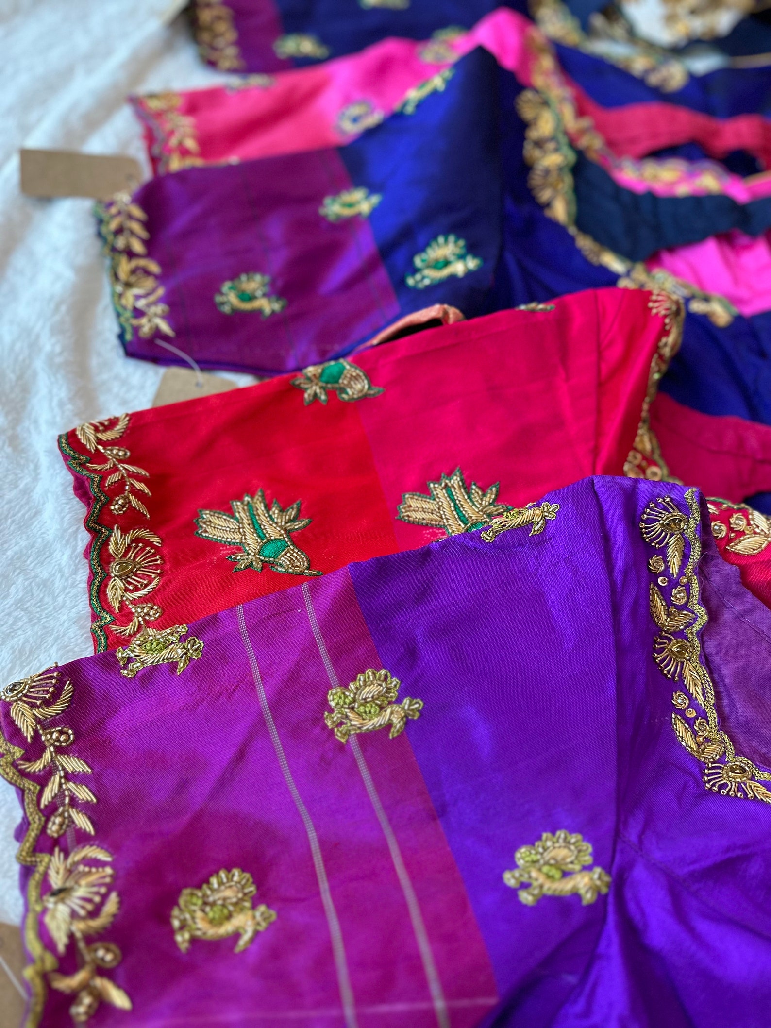 Paithani Pure Silk Readymade Blouse With Embroidery Aari Work - Etsy