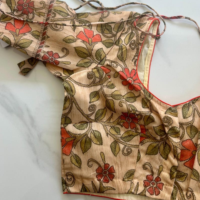 Kalamkari Maggam Blouse - Etsy